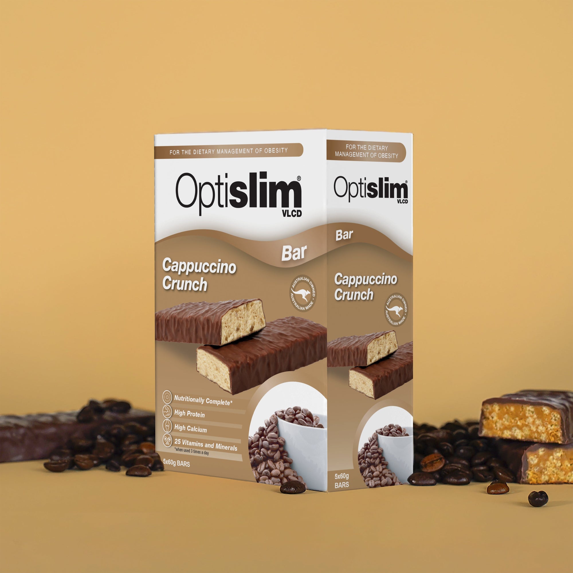 VLCD Bars Cappuccino Crunch - 5 Meals | Optislim